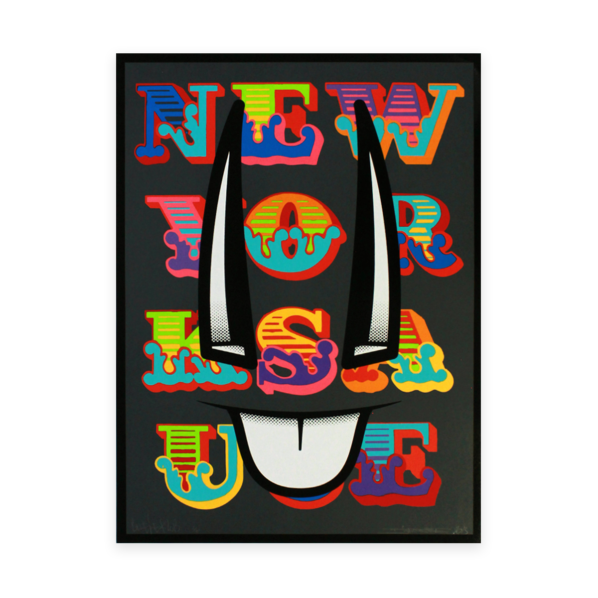 New York Sauce Print (AP) – Ben Eine x D*Face – Ourtypes