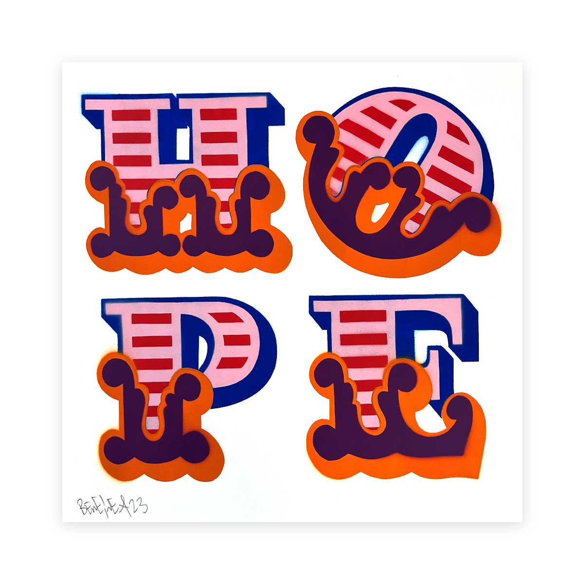 Hope (White) - Ben Eine – Ourtypes